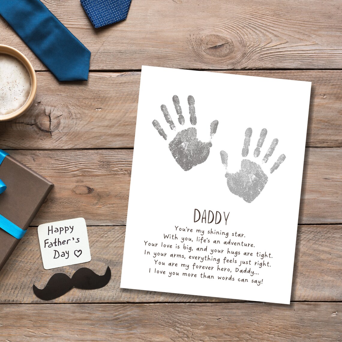 Dad Poem Handprint, Father's Day Poem Printable, Dad Birthday Gift From ...