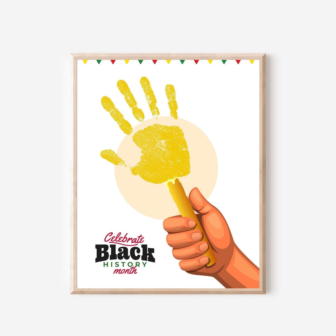 Black History Month Handprint Art, Black History Month Activity for ...