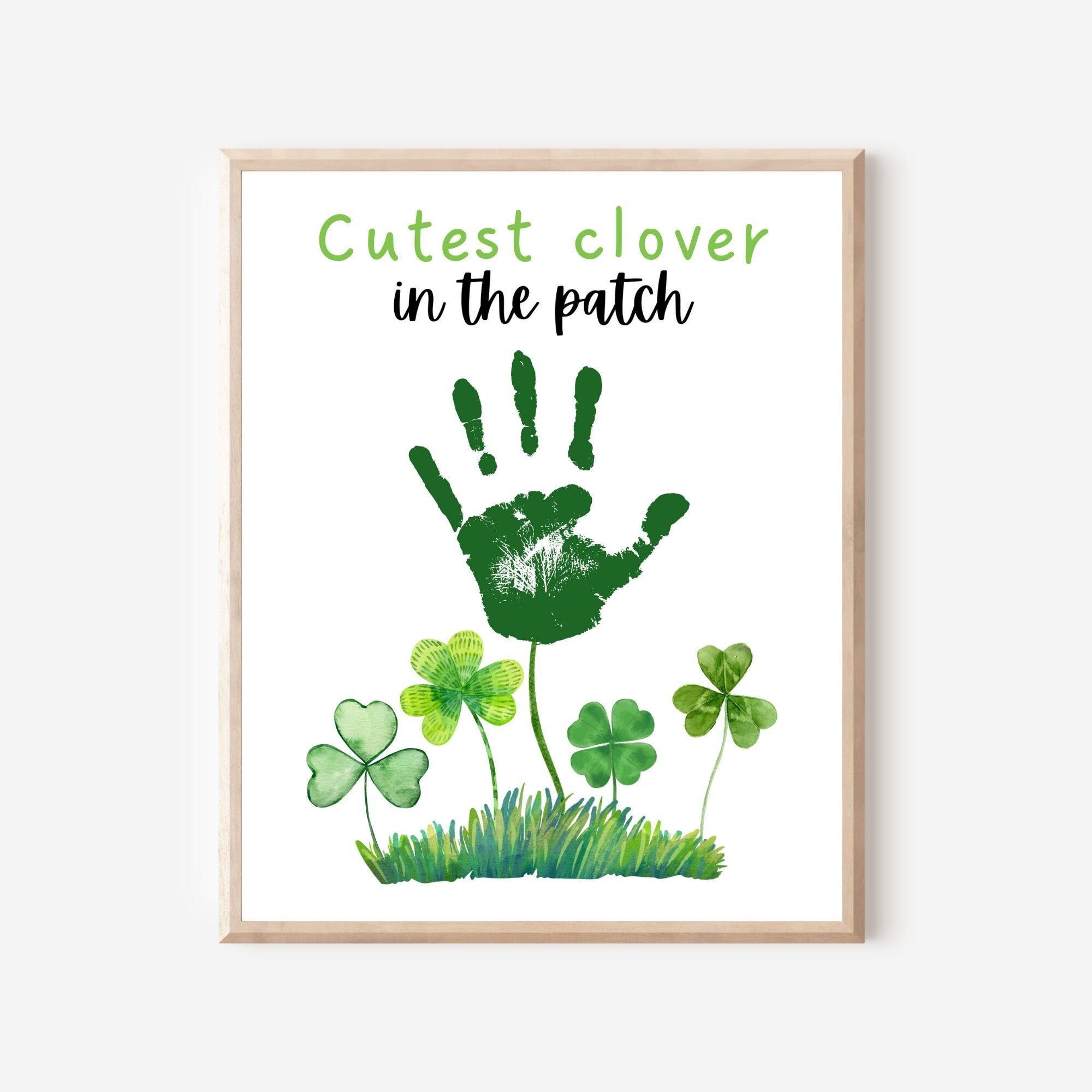 Cutest Clover in the Patch Handprint, St. Patrick's Day Handprint ...