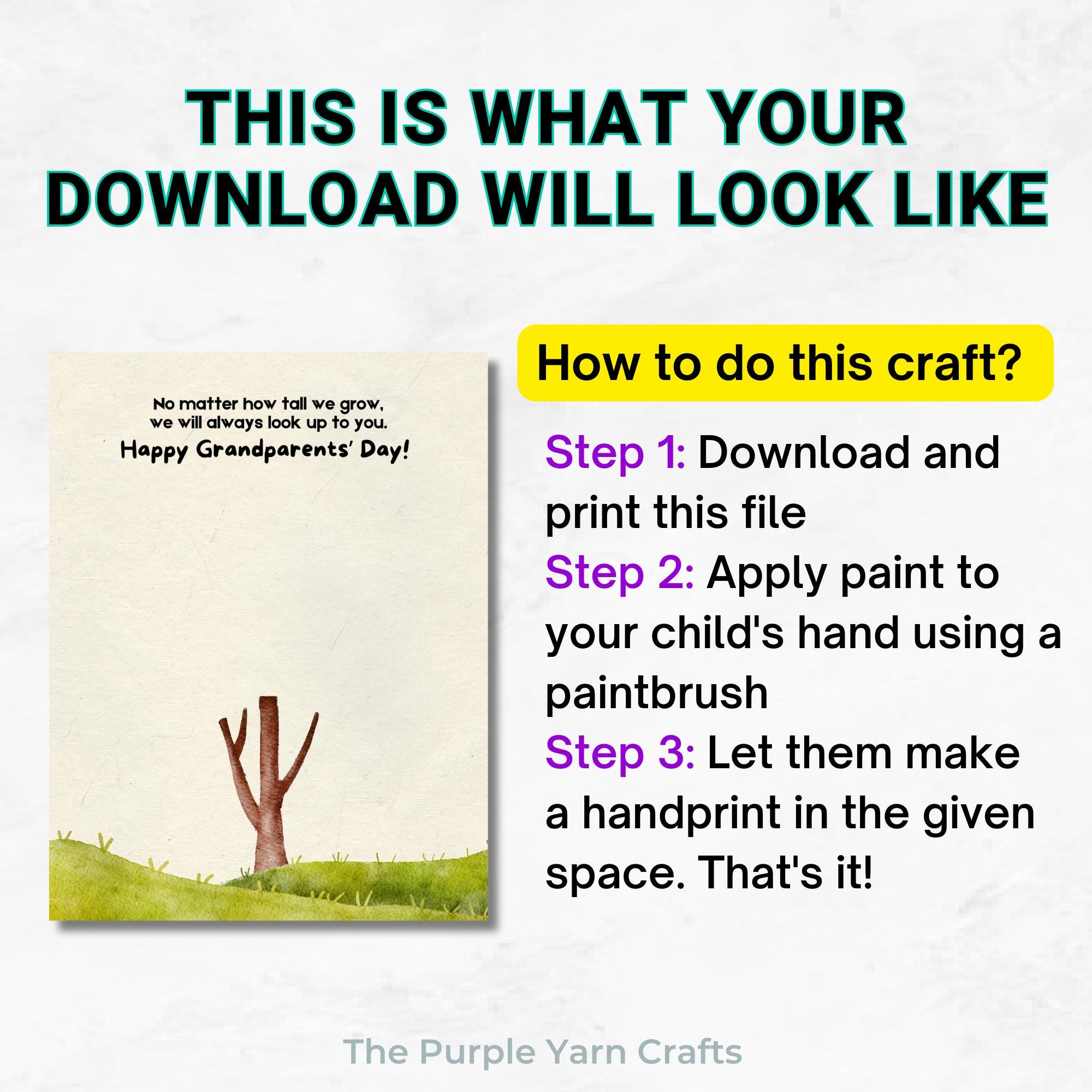 Grandparents' Day Handprint Tree , Grandparent's Day Handprint Craft ...