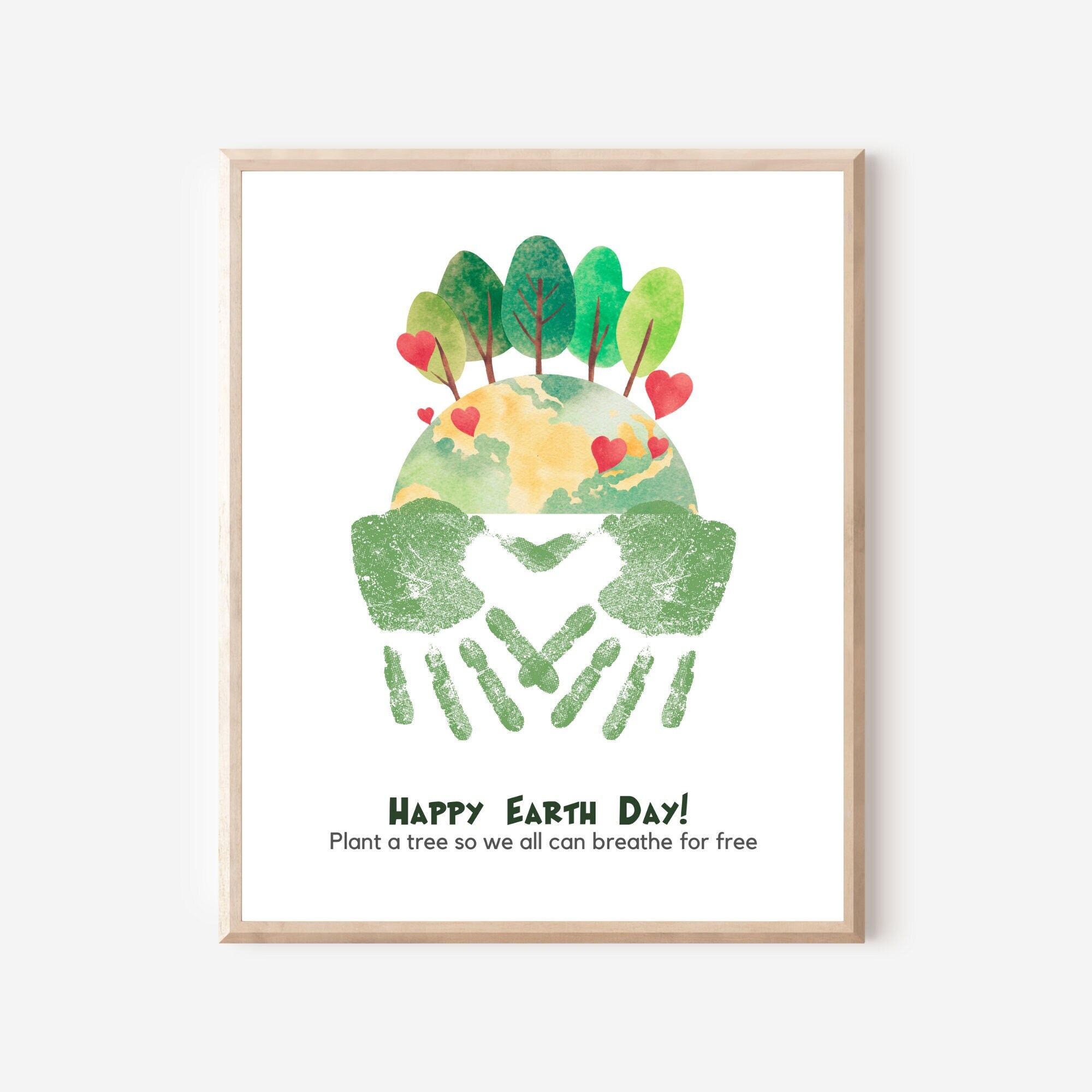 Plant a Tree Handprint Art, Earth Day Handprint, Handprint Craft ...