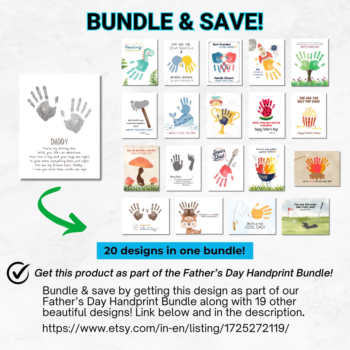 Dad Poem Handprint, Father's Day Poem Printable, Dad Birthday Gift From ...