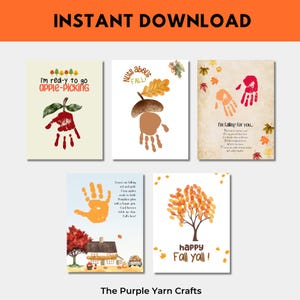 Fall Handprint Craft Bundle, Fall Daycare Printable, Fall Craft for ...