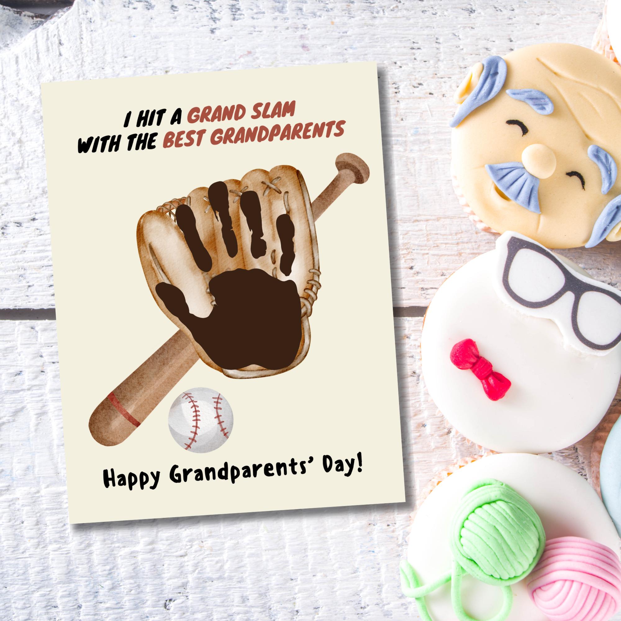 Grandparents' Day Handprint Art, Baseball Handprint Craft,grandparent ...