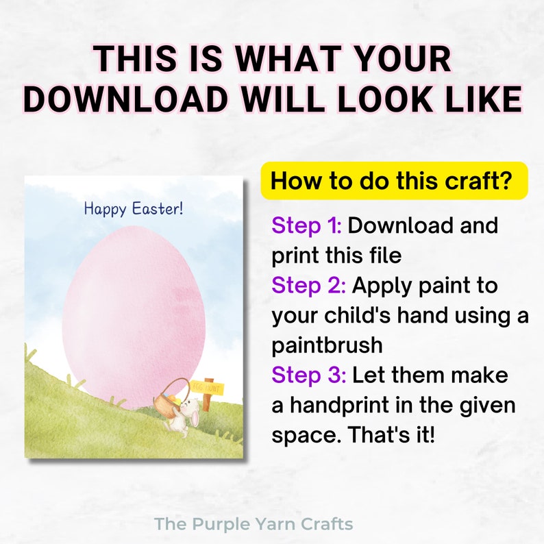 Easter Egg Handprint, Easter Handprint, Daycare Printable, Easter ...