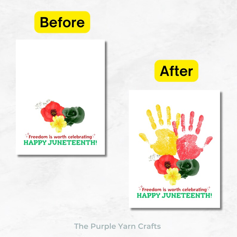 Juneteenth Handprint, Happy Juneteenth Craft, Juneteenth Activity ...