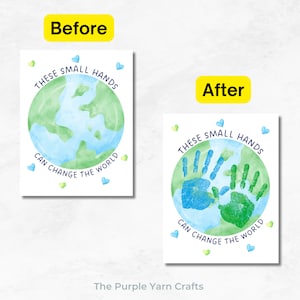 Earth Day Handprint Art, Small Hands Change the World, Earth Day ...