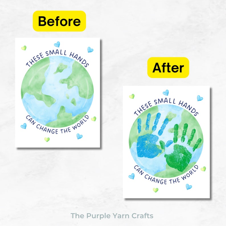 Earth Day Handprint Art, Small Hands Change the World, Earth Day ...
