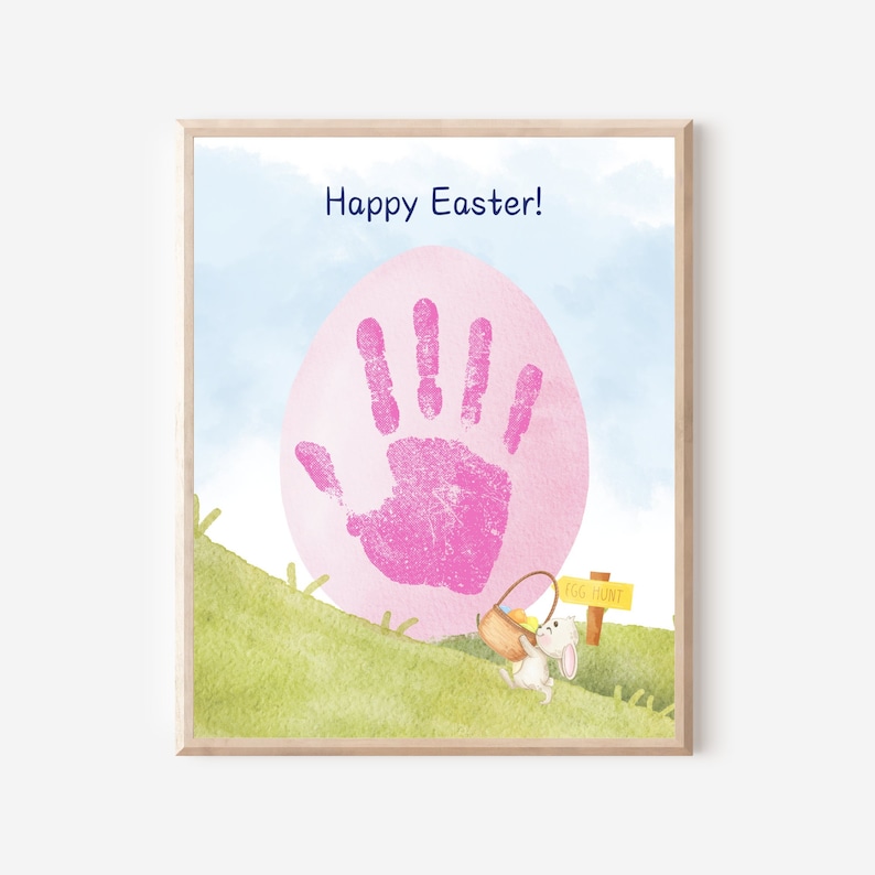 Easter Egg Handprint, Easter Handprint, Daycare Printable, Easter ...