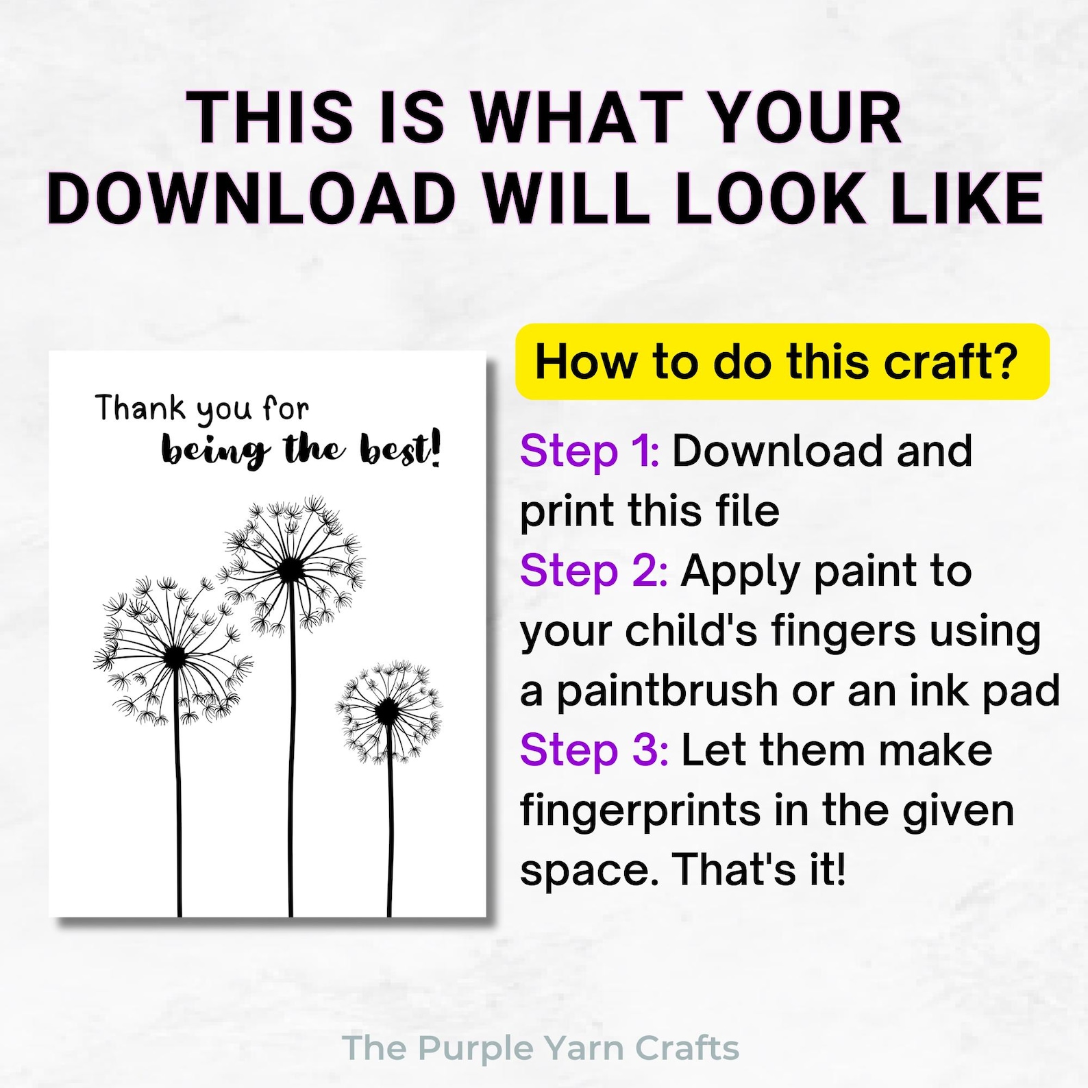 Dandelion Fingerprint Art, Fingerprint Gift Teacher Appreciation ...