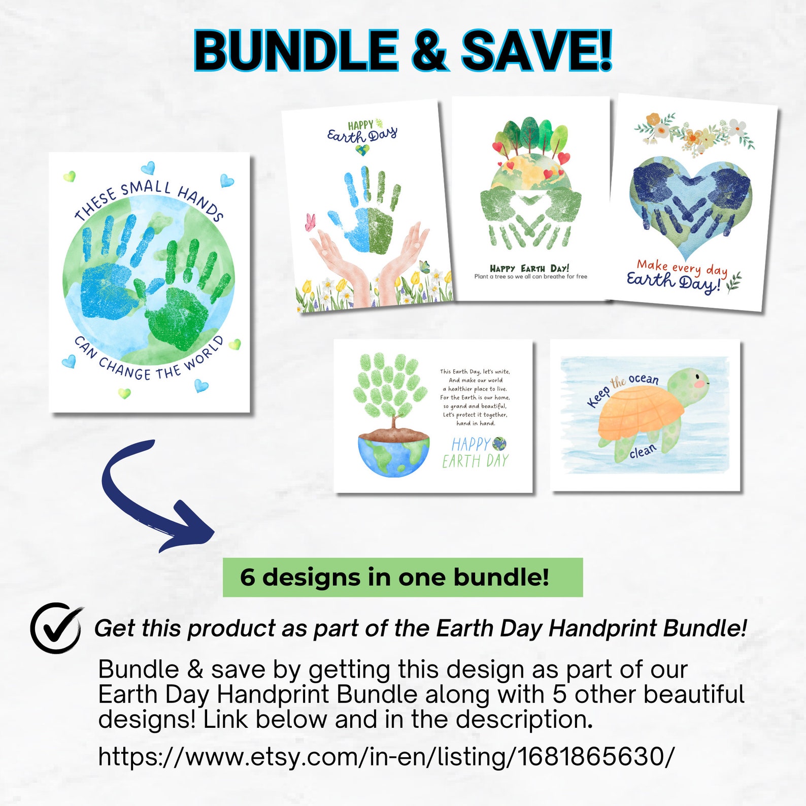 Earth Day Handprint Art, Small Hands Change the World, Earth Day ...