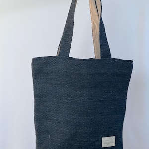 Pure Hemp Tote Bag | Handmade Blue Color Shoulder Bag | Eco-friendly ...