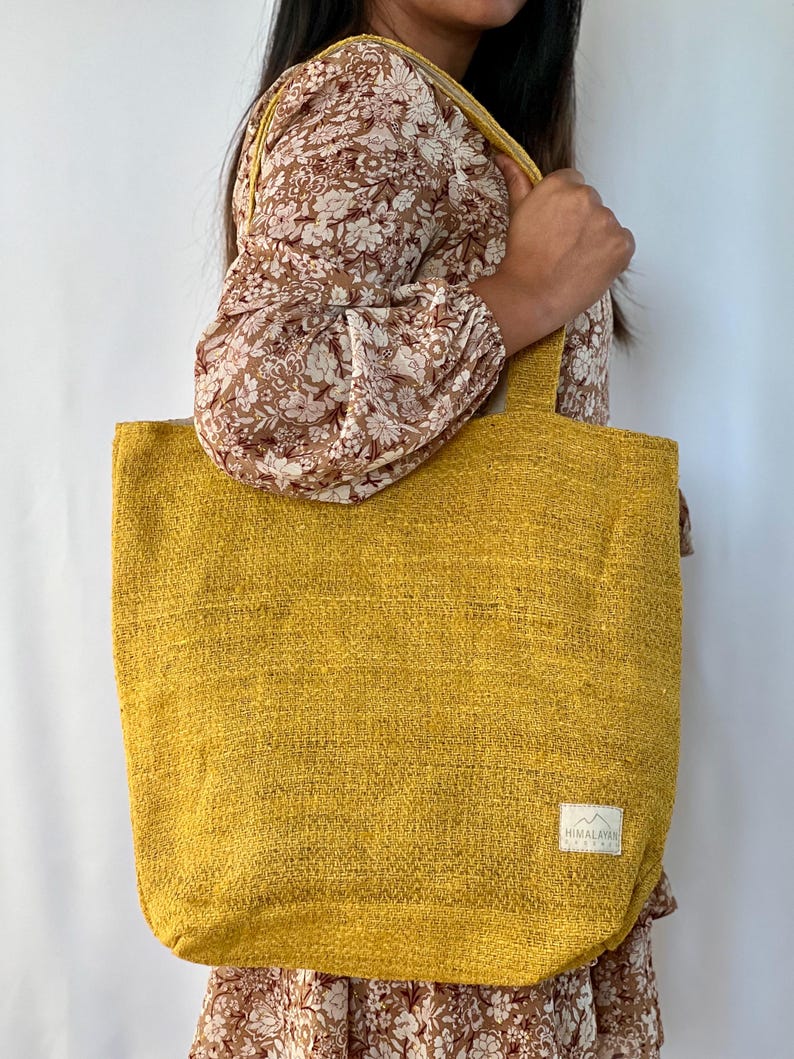 Handmade Hemp Tote Bag: Sustainable Shoulder Bag - Etsy
