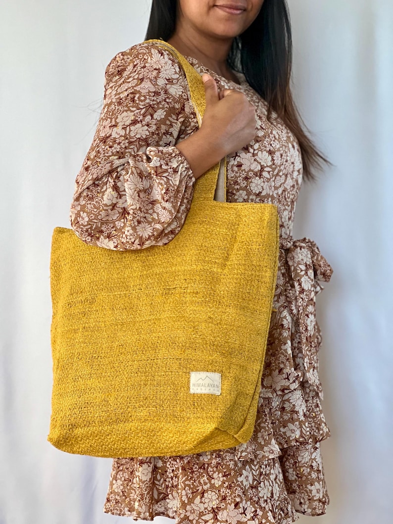 Handmade Hemp Tote Bag: Sustainable Shoulder Bag - Etsy
