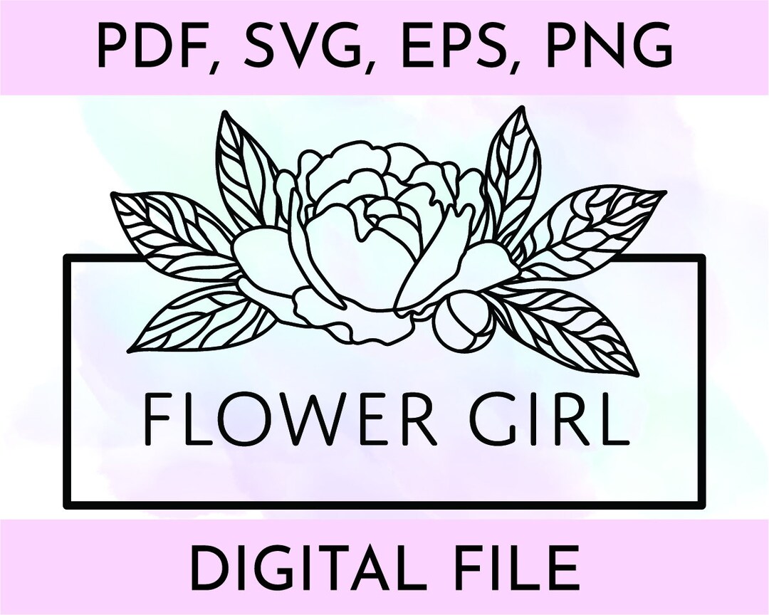 Flower Girl SVG Bundle - Wedding Clipart, Pdf, Svg, Eps, Png Files for ...