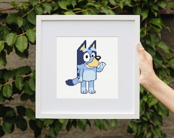 BLUEY Cross Stitch Pattern PDF (instant Download) - Canvas Size ...