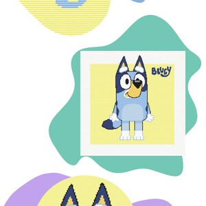 BLUEY Cross Stitch Pattern PDF (instant Download) - Canvas Size ...