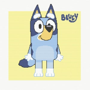 BLUEY Cross Stitch Pattern PDF (instant Download) - Canvas Size ...