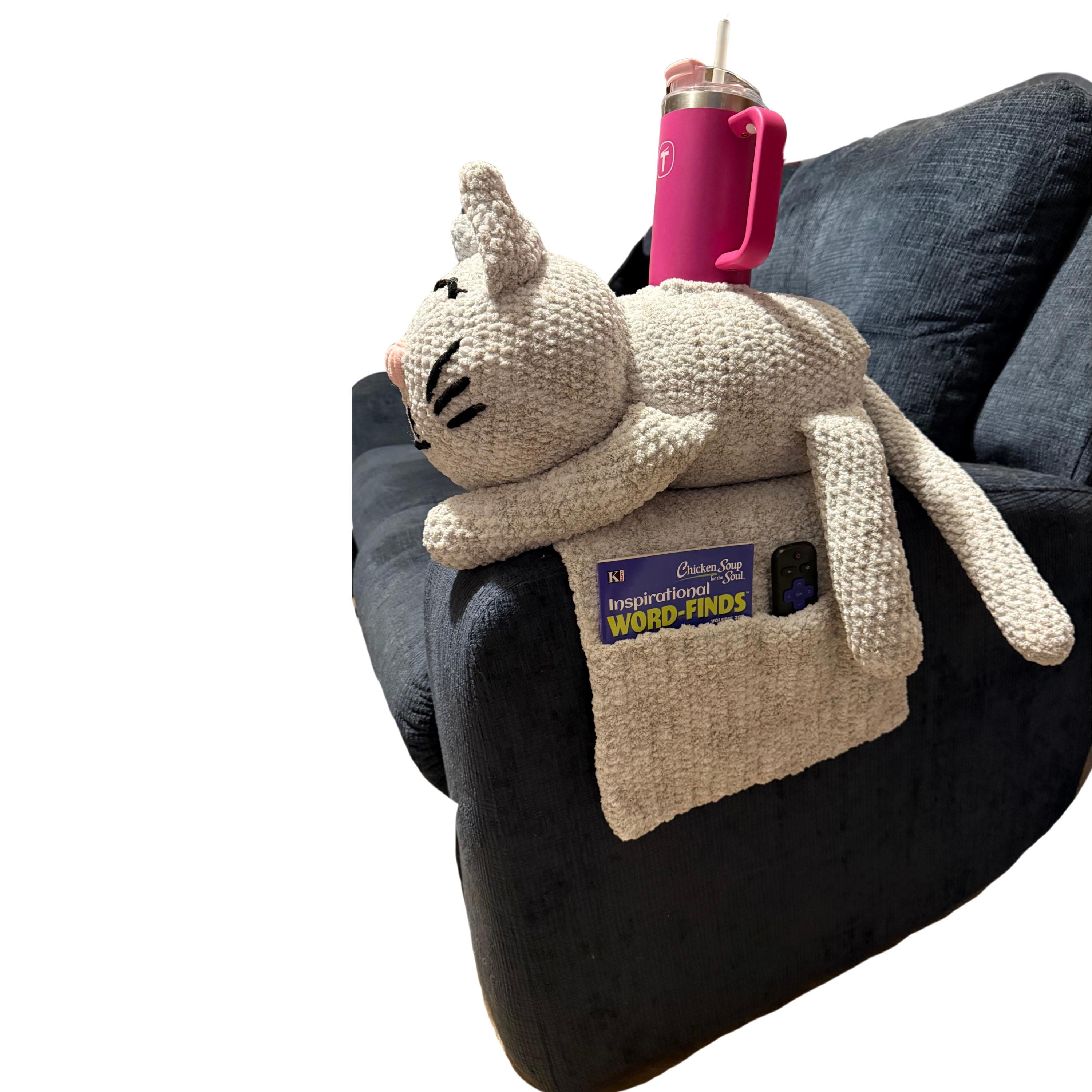 Crochet Cat Arm Rest Organizer - Etsy