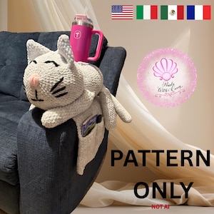 Crochet Cat Arm Rest Organizer - Etsy