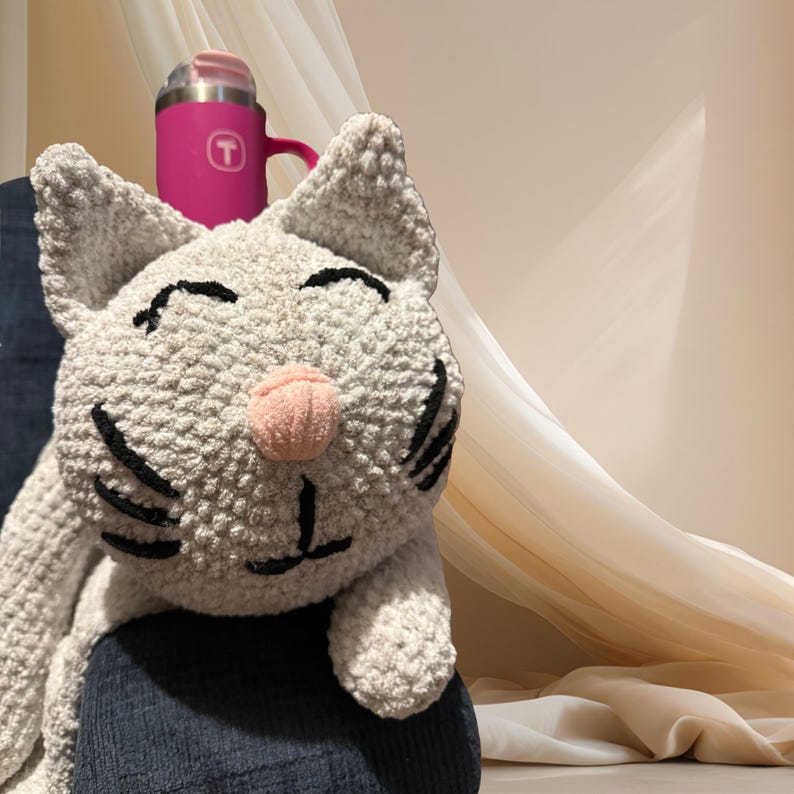 Crochet Cat Arm Rest Organizer - Etsy