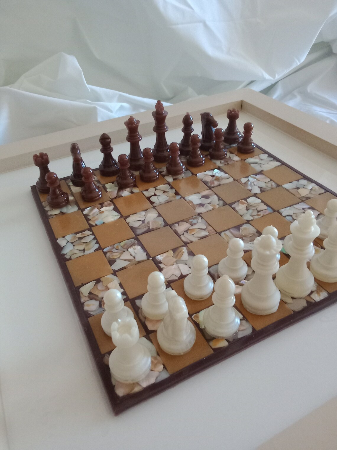 Custom Shell Chess Board - Etsy