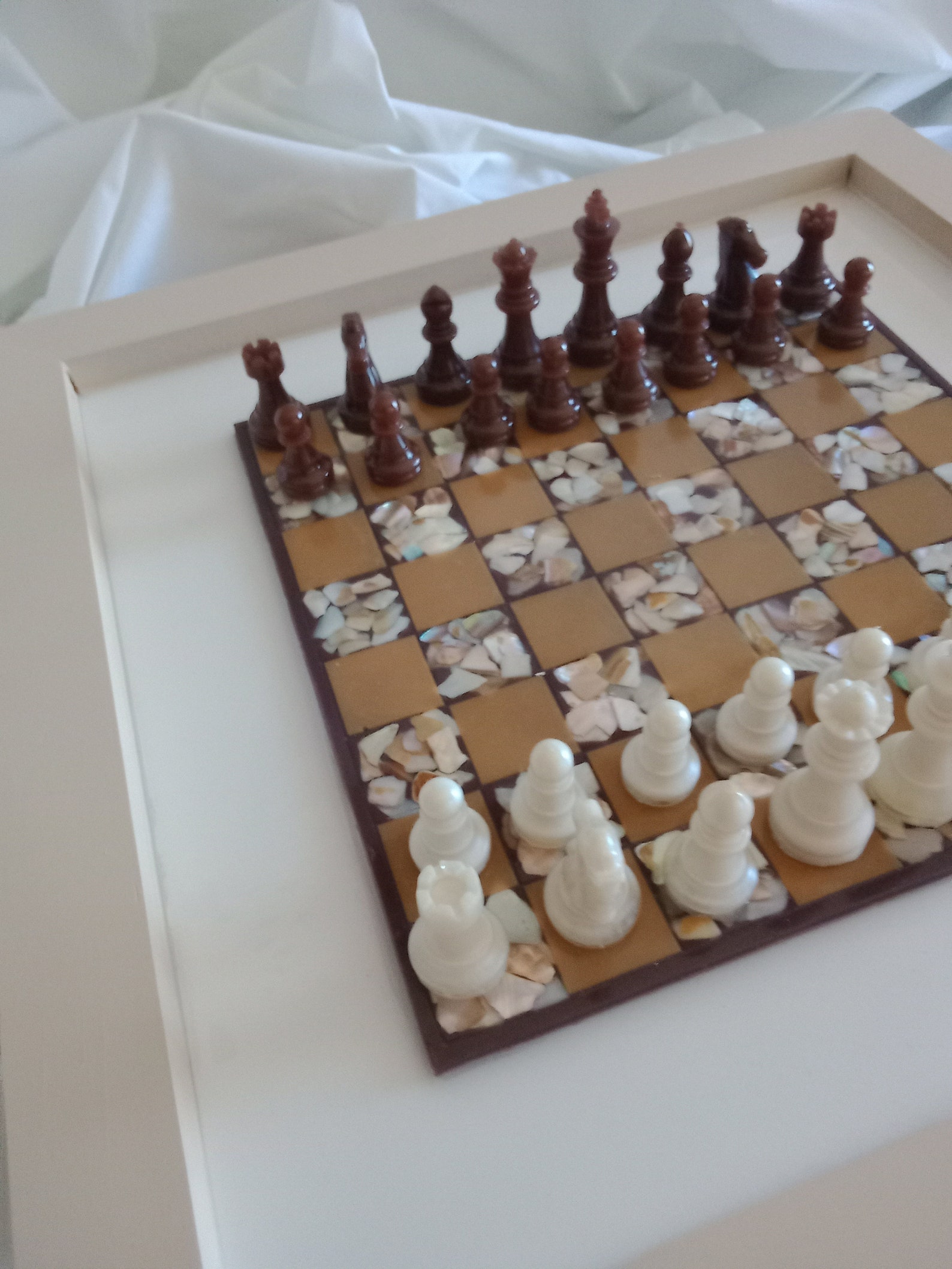 Custom Shell Chess Board - Etsy