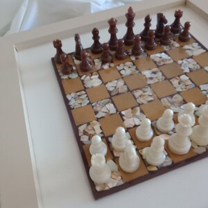 Custom Shell Chess Board - Etsy