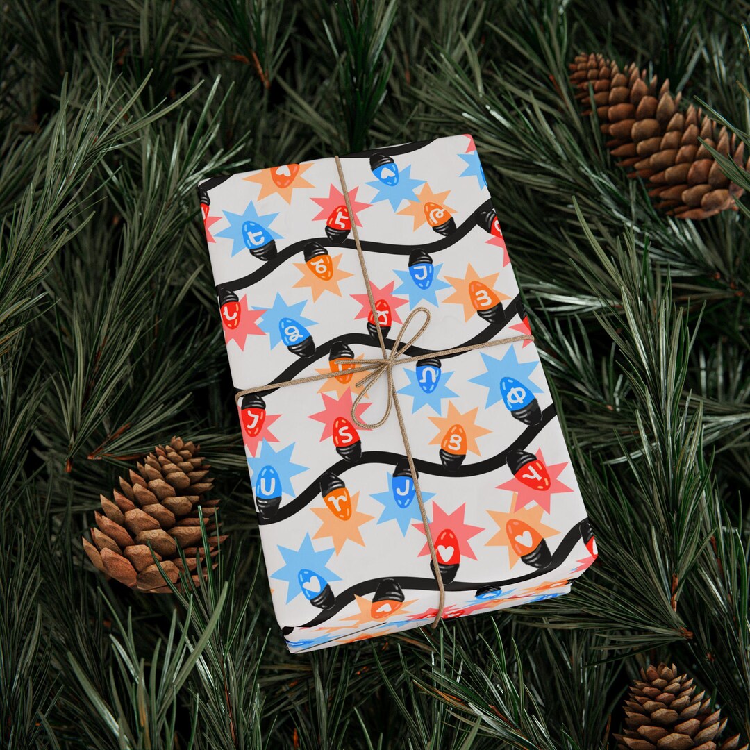 Wrapping Paper, Armenian Alphabet Christmas Light Design, Holiday Gift ...