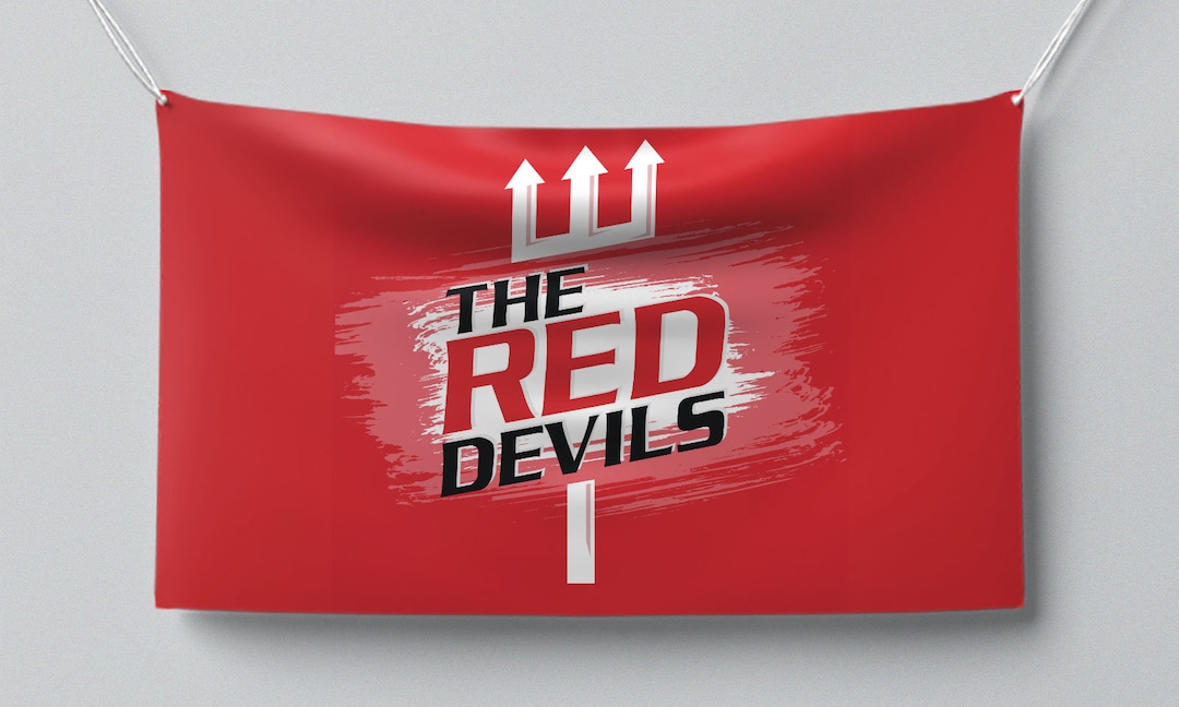 Flag MUFC Red Devils | Football | Premier League | Custom Made Flag ...