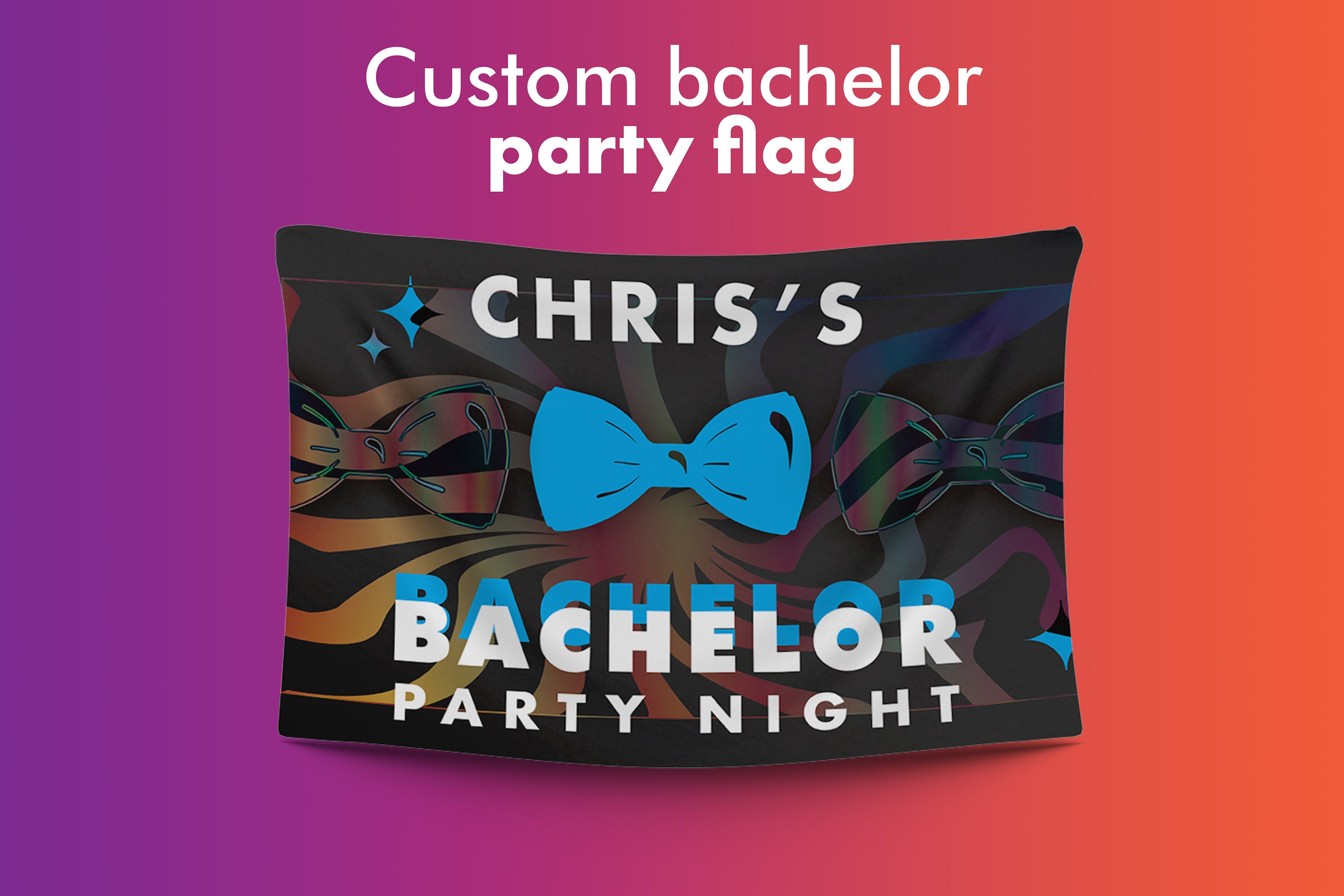 Flag Bachelor Party | Custom Made Personalized Flag | Individual Design ...