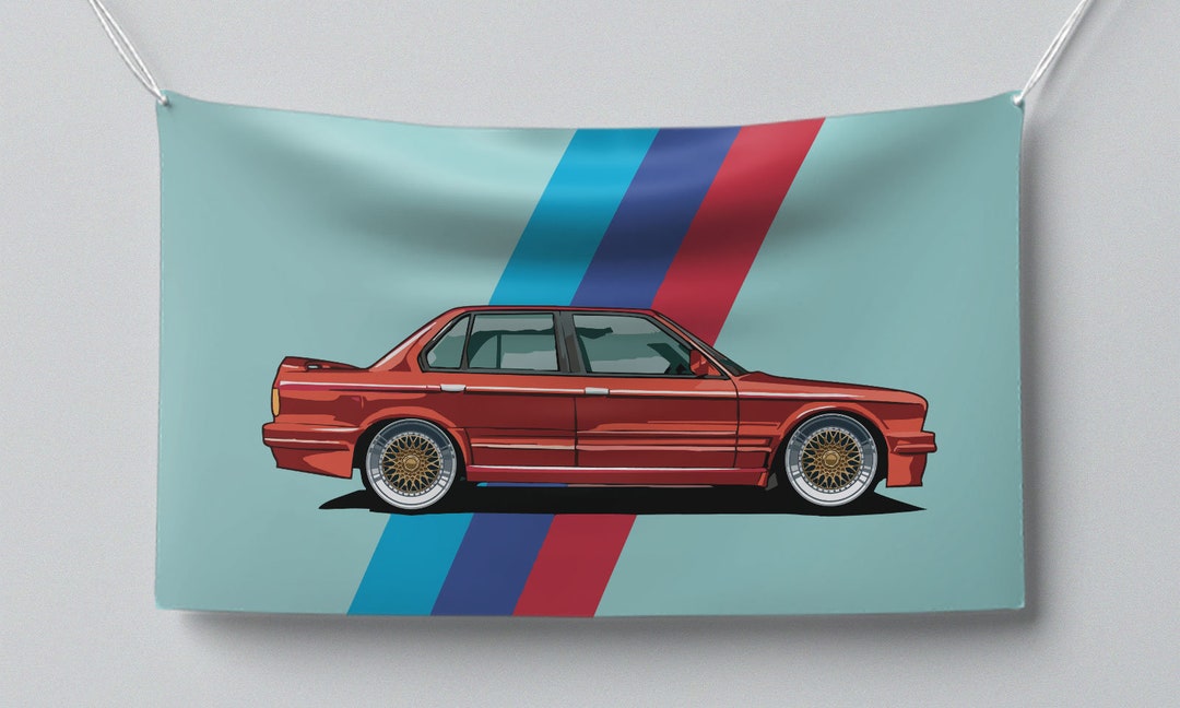 Flag BMW M3 E30 | M Performance | Racing Car | Custom Made Personalized ...