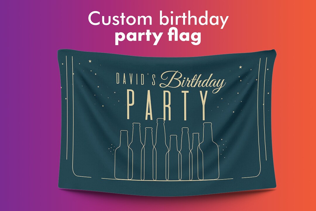 Flag Happy Birthday | Custom Made Personalized Flag | Individual Design ...