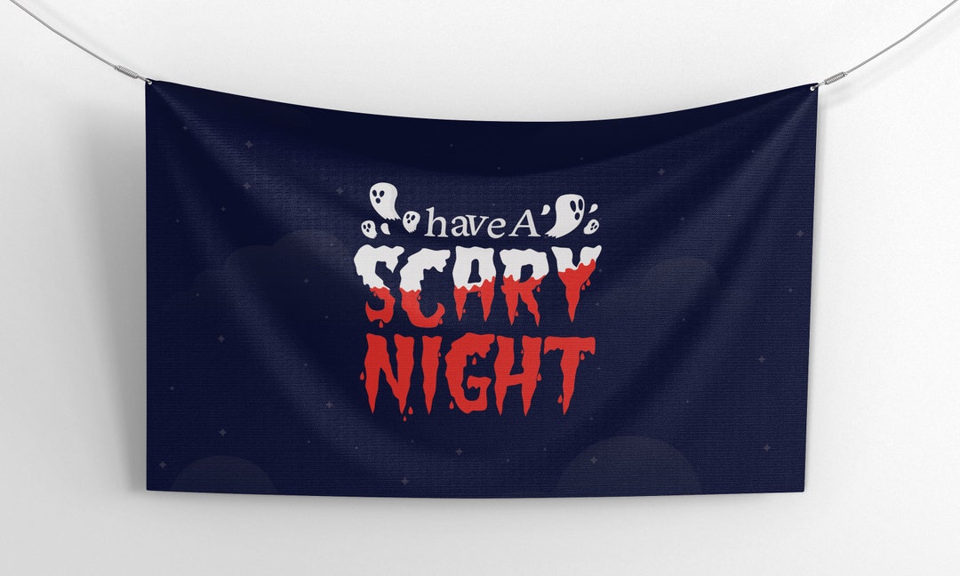 Halloween Flag Scary Night | Custom Made Personalized Flag | Individual ...