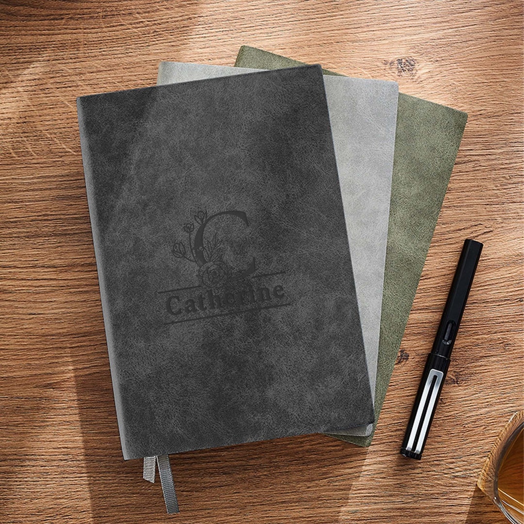 Personalized Suede Leather Journal Book Custom Notebook With - Etsy