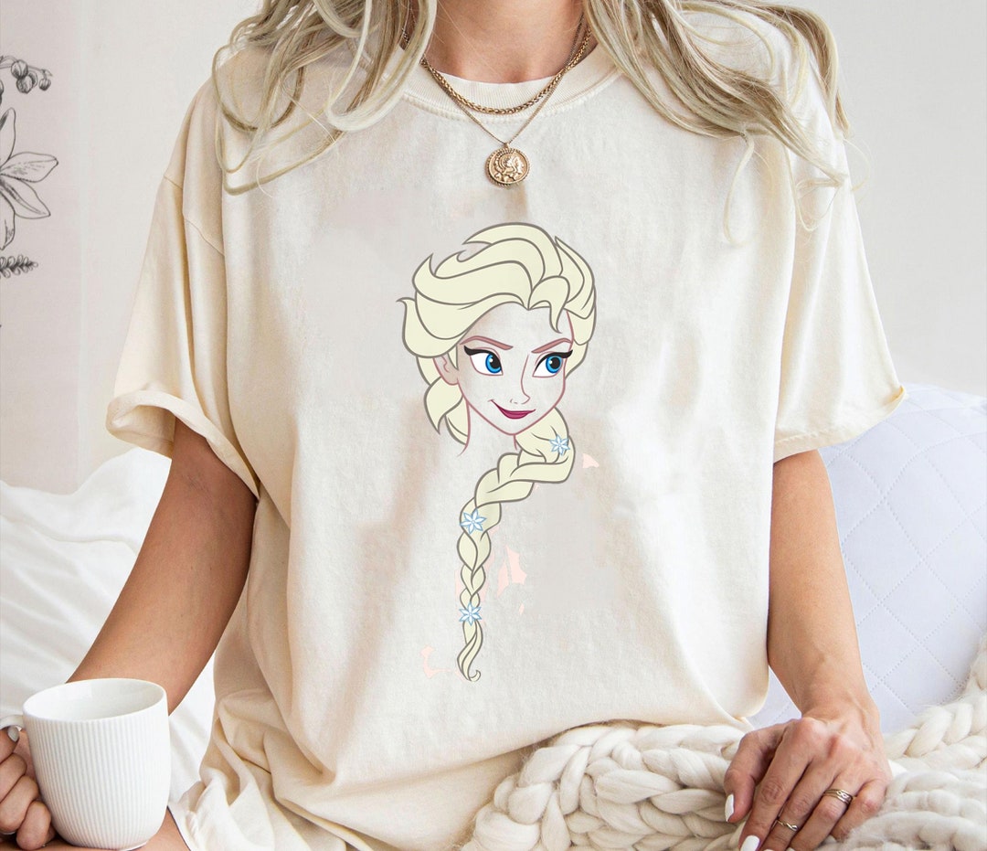 Elsa Big Face Smirk Shirt Frozen T-shirt Disney Princess - Etsy
