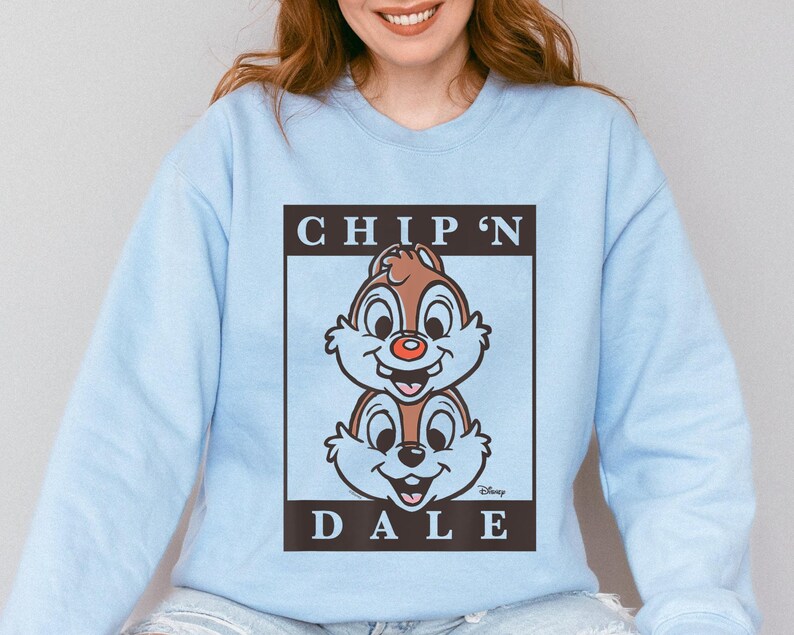 Chip N' Dale Shirt, Type Block T-shirt, Rescue Rangers Tshirt, Double ...