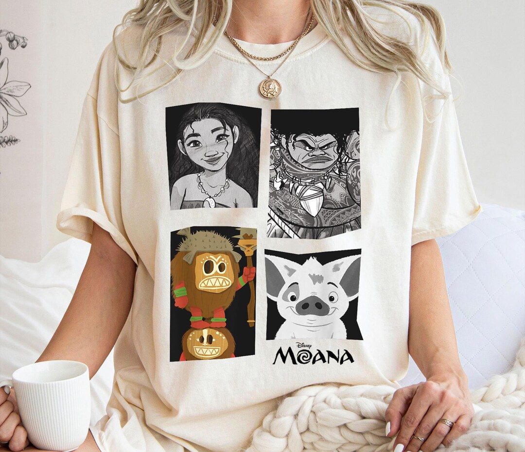 Moana Shirt, Moana Characters Emotions T-shirt, Maui, Pua , Kakamora ...