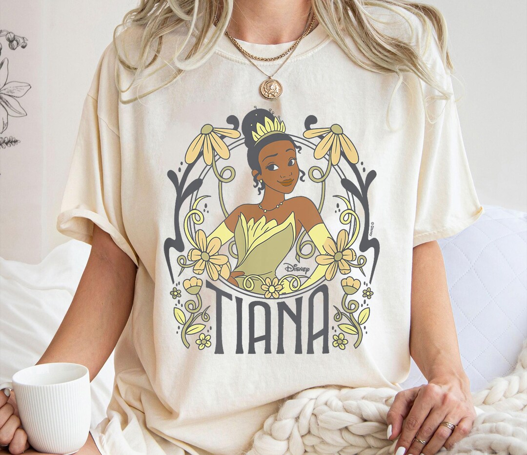 Princess Tiana Floral Nouveau Shirt, Disney Princess T-shirt, the ...