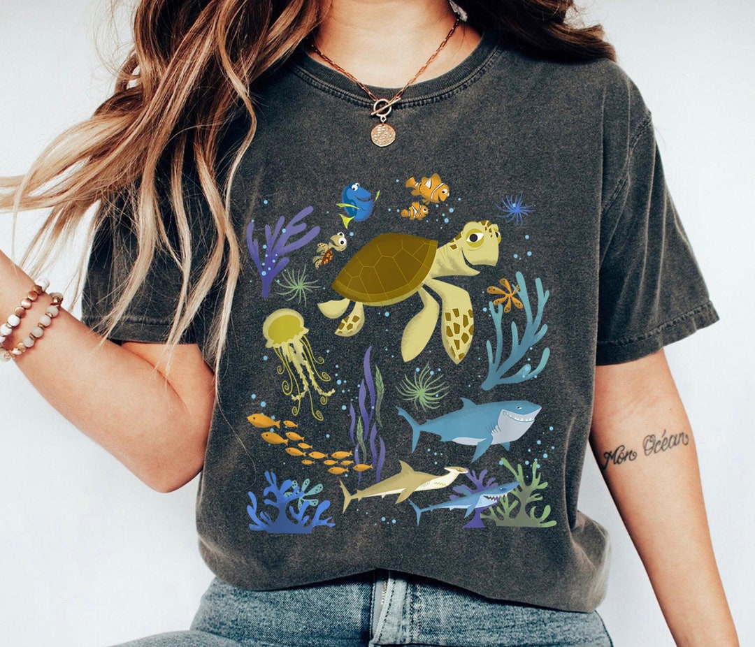 Finding Nemo Group Ocean Residents Shirt, Finding Dory T-shirt, Finding ...