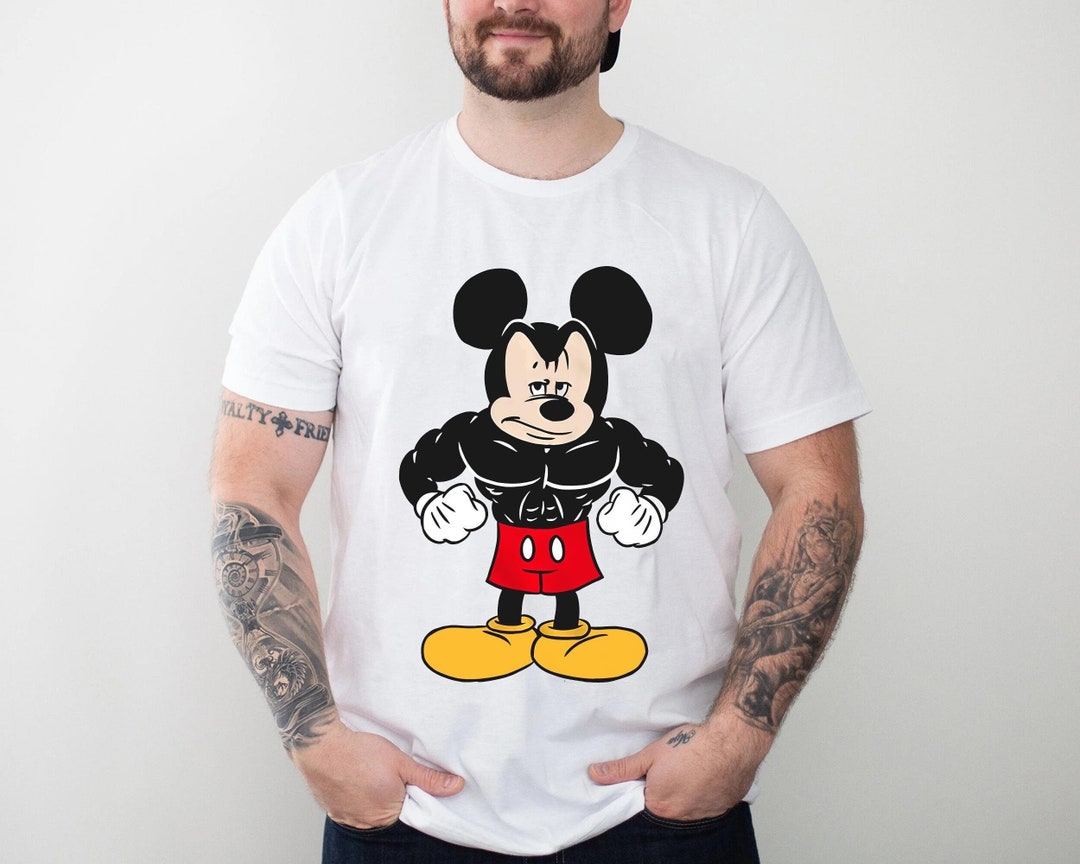 Tough Mickey Mouse Shirt, Fitness Gym Unisex Shirt, Workout Shirt ...