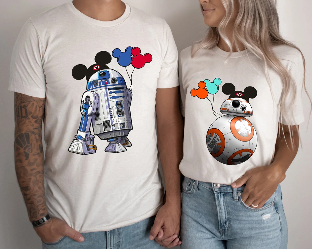 Custom R2D2 and BB8 Couple Shirts, Star Wars Tee, Valentine's Day ...