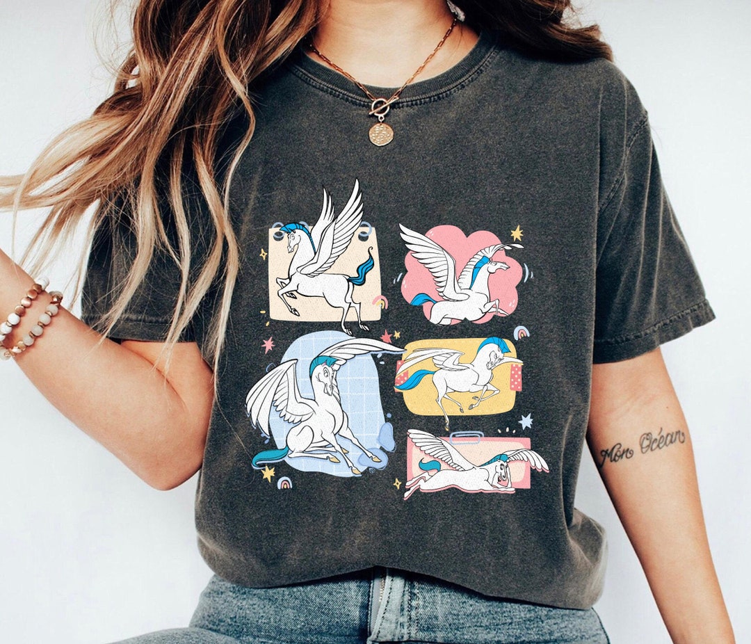 Pegasus Horse Frame Note Cute Shirt, Hercules T-shirt, Animal Kingdom ...