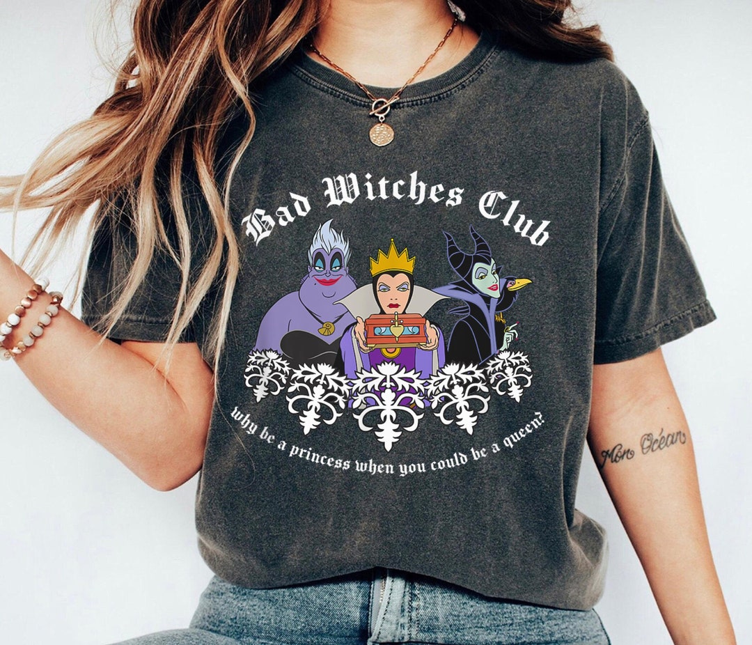 Bad Witches Club Shirt, Evil Queen, Maleficent, Ursula T-shirt, Disney Villains Tee, Family ...