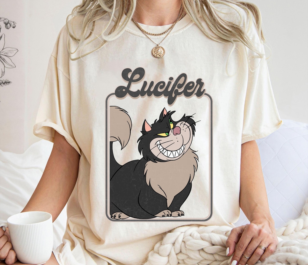 Lucifer Cat Vintage Y2k Style Shirt, Cinderella T-shirt, Disney Cats ...