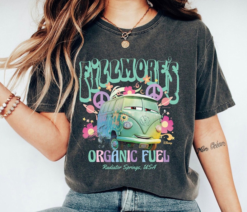 Fillmores Organic Fuel Shirt, Cars Movie T-shirt, Racer Tee, Disney ...