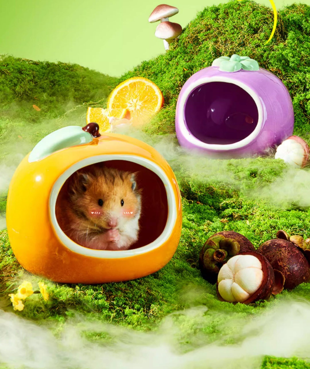 Fruit-shaped Hamster Ceramic Nest, Summer Cooling Ice House, Guinea Pig ...