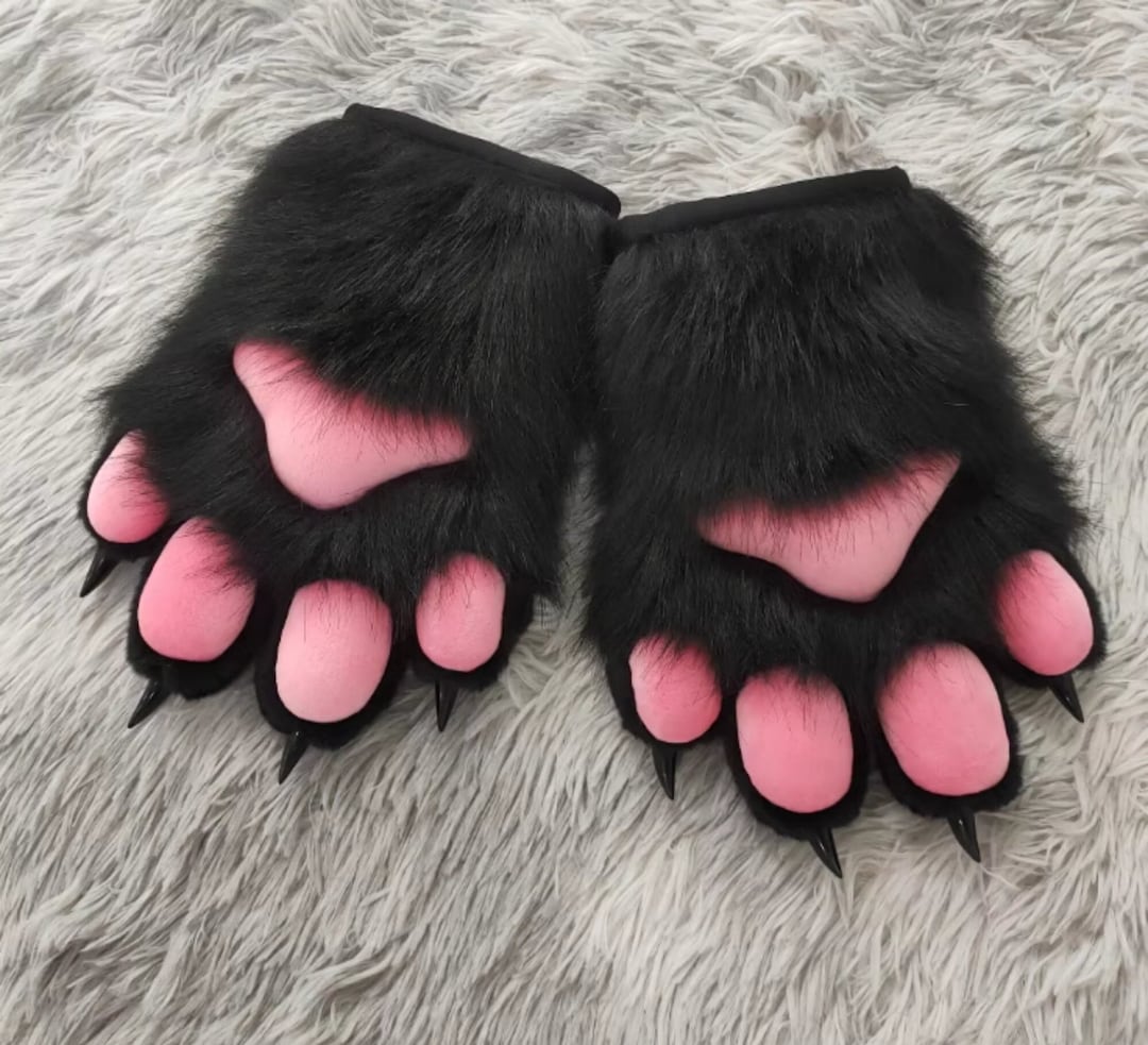 Handmade Furry Paw Gloves Fursuit Paws Cat Dog Bear Fox Wolf Paw Gloves ...