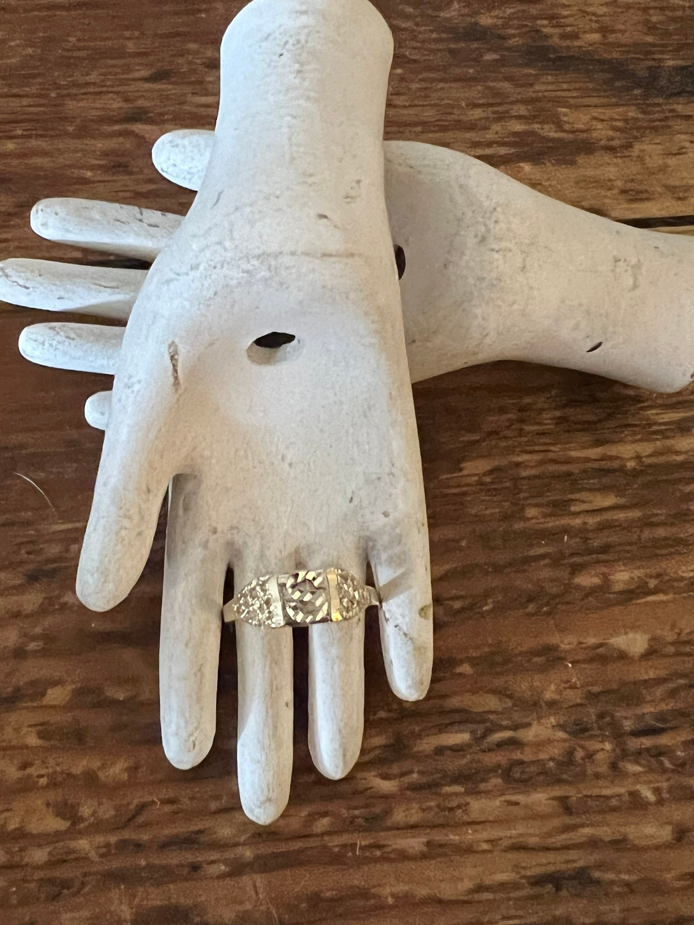 14kt Vintage Yellow Gold Letter S Ring - Etsy