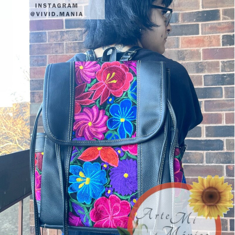Embroidered Backpack - Etsy